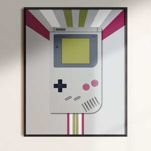 Retro Video Game Controller Wall Decor, Digital Prints, Game Room ...