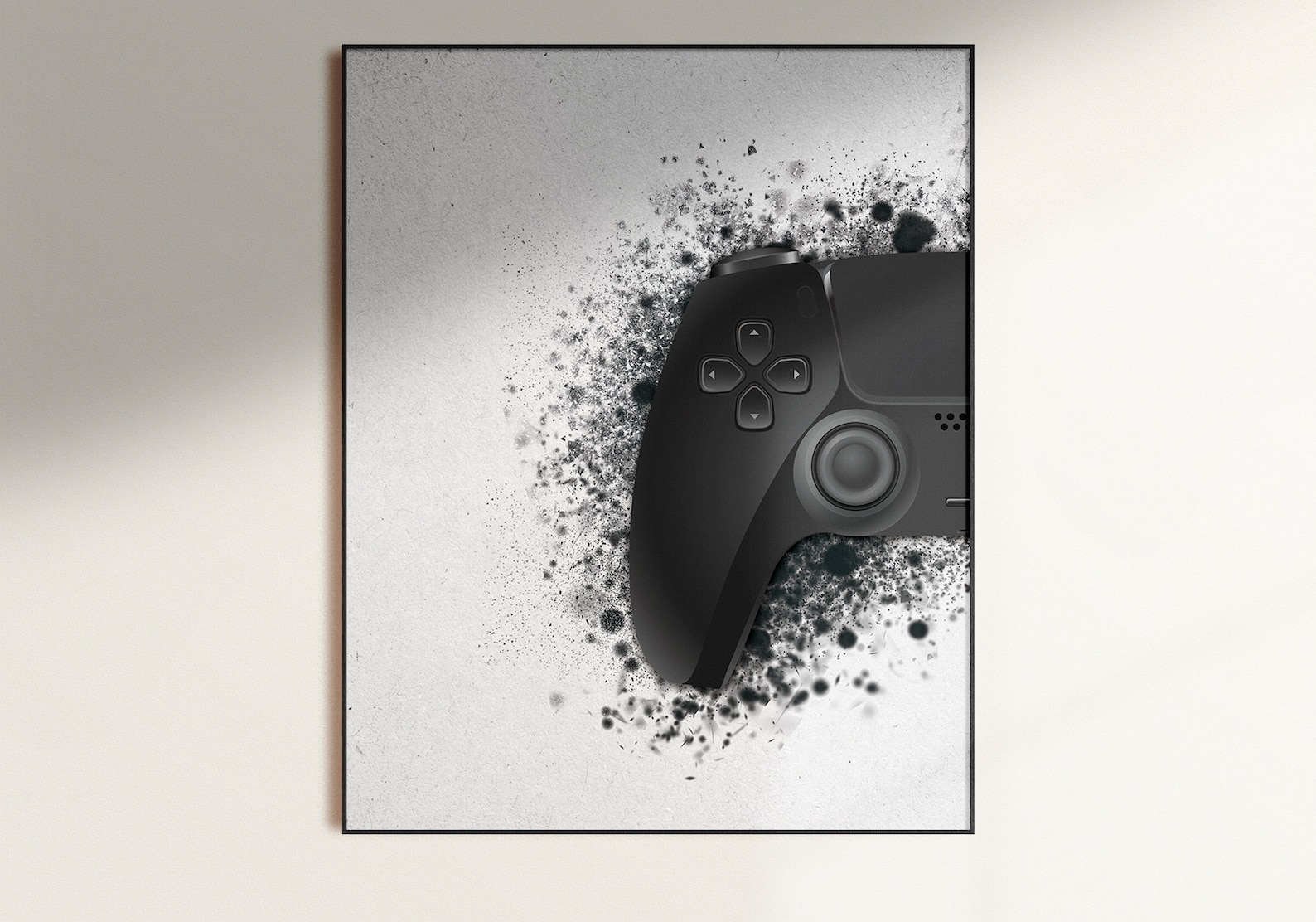 Gaming Controllers Print Set, Black and White, Play Room, Game Room ...