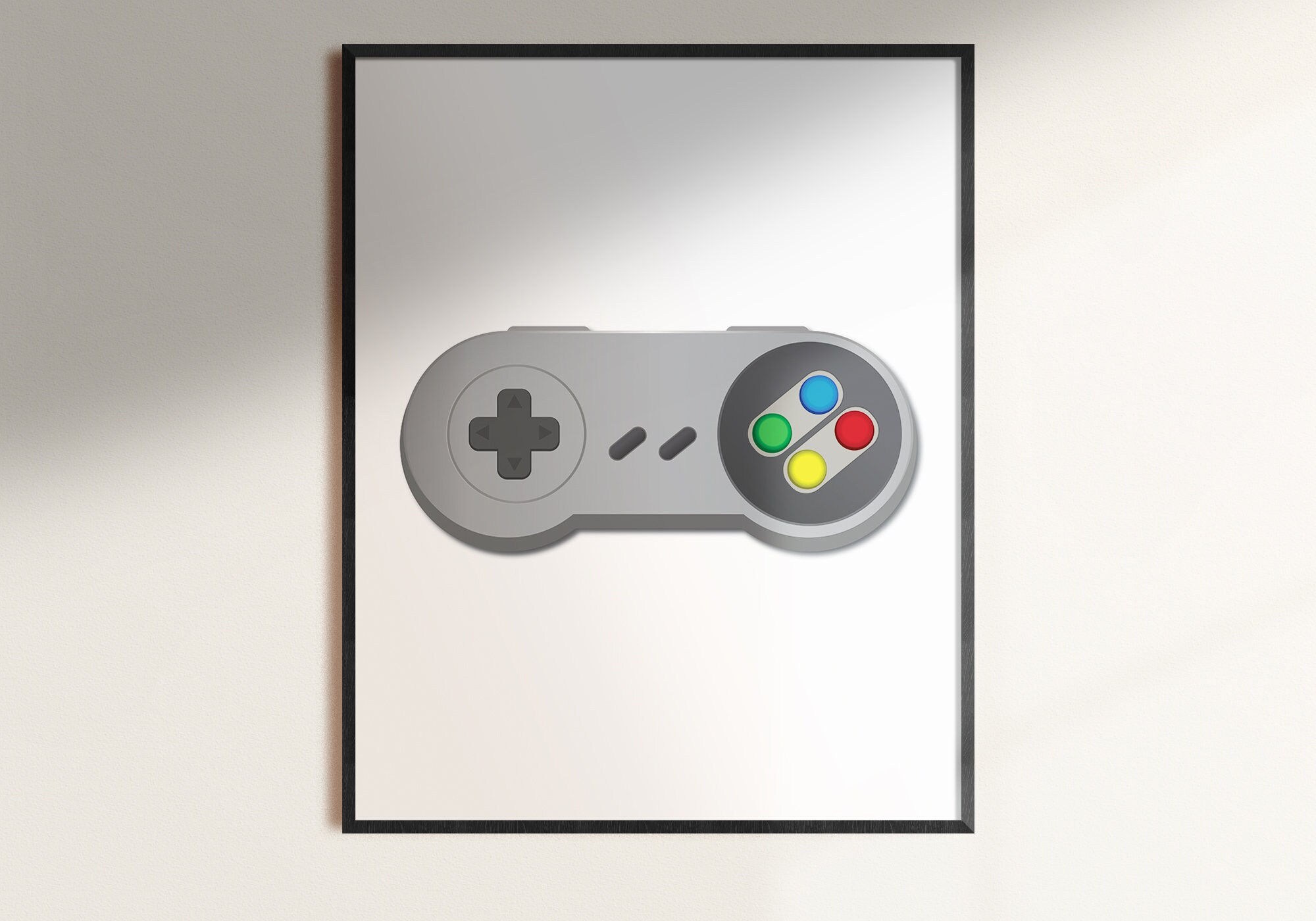 Retro Video Game Controller Wall Decor, Digital Prints, Game Room ...
