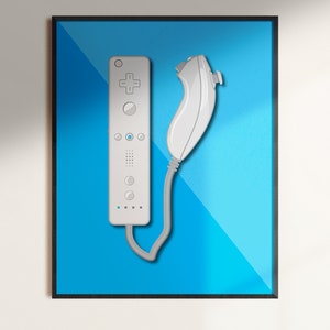 Retro Video Game Controller Wall Decor, Digital Prints, Game Room ...