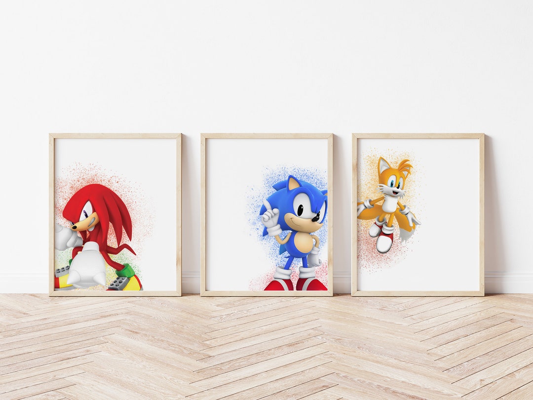 Sonic Digital Wall Art, Sonic Posters, Gaming Posters, Video Game Room ...