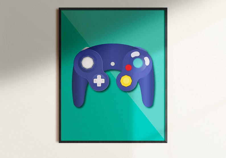 Retro Video Game Controller Wall Decor Digital Prints Game - Etsy