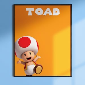 Mario Character Prints: Kids Gaming Room Decor (digital Download) - Etsy