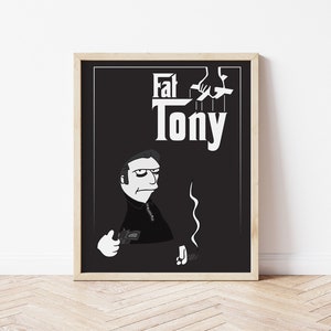 Fat Tony, Godfather Parody Poster, Digital, Simpsons Cartoon Show Print ...