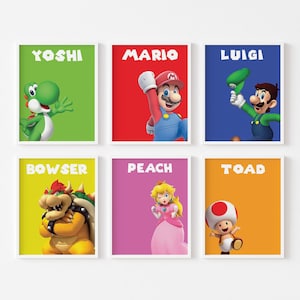 Mario Digital Wall Art Wall Decor Gaming Posters Video Game - Etsy