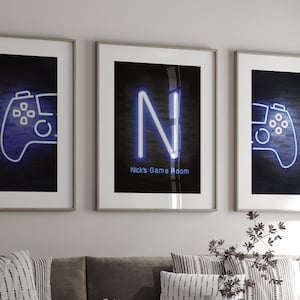 Personalized DIGITAL Game Room Poster, Custom Kids Room Gamer Wall Art ...