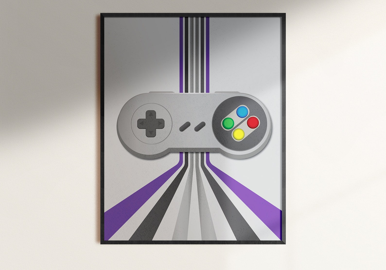 Retro Video Game Controller Wall Decor, Digital Prints, Game Room ...