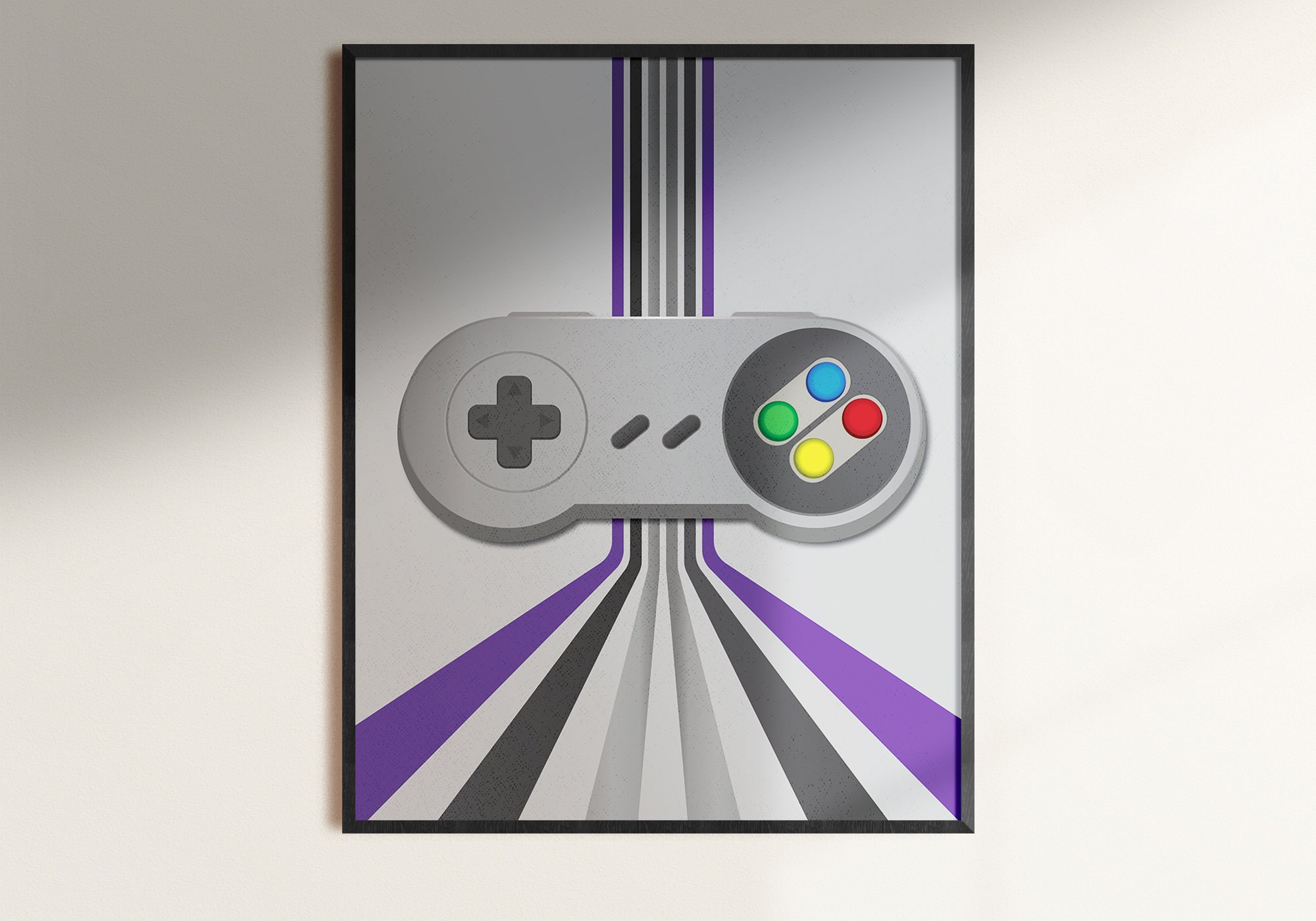 Retro Video Game Controller Wall Decor, Digital Prints, Game Room ...