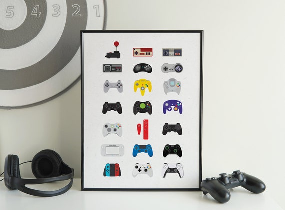 Retro Video Game Posters For Gaming Room Wall Evolution Of, 46% OFF