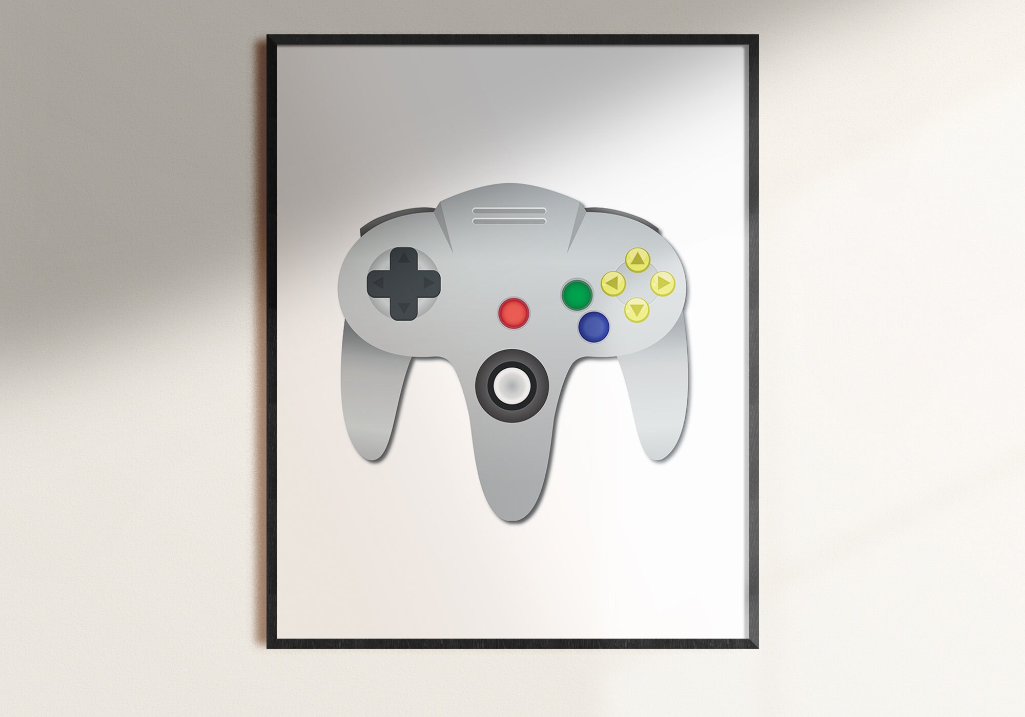 Retro Video Game Controller Wall Decor, Digital Prints, Game Room ...