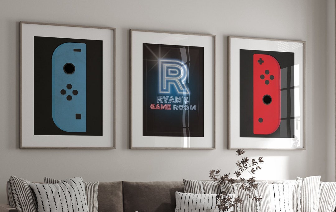 Personalized DIGITAL Game Room Poster, Custom Kids Room Gamer Wall Art ...