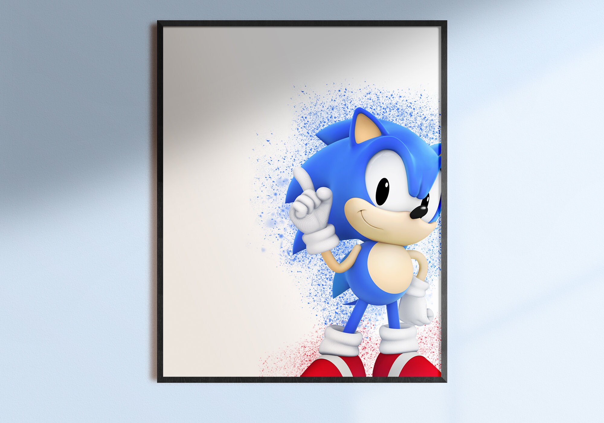 Sonic Digital Wall Art, Sonic Posters, Gaming Posters, Video Game Room ...