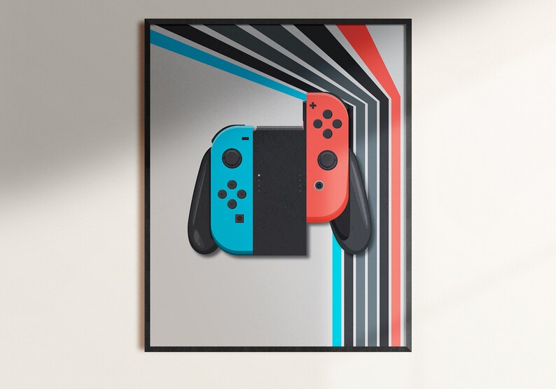 Retro Video Game Controller Wall Decor Digital Prints Game - Etsy