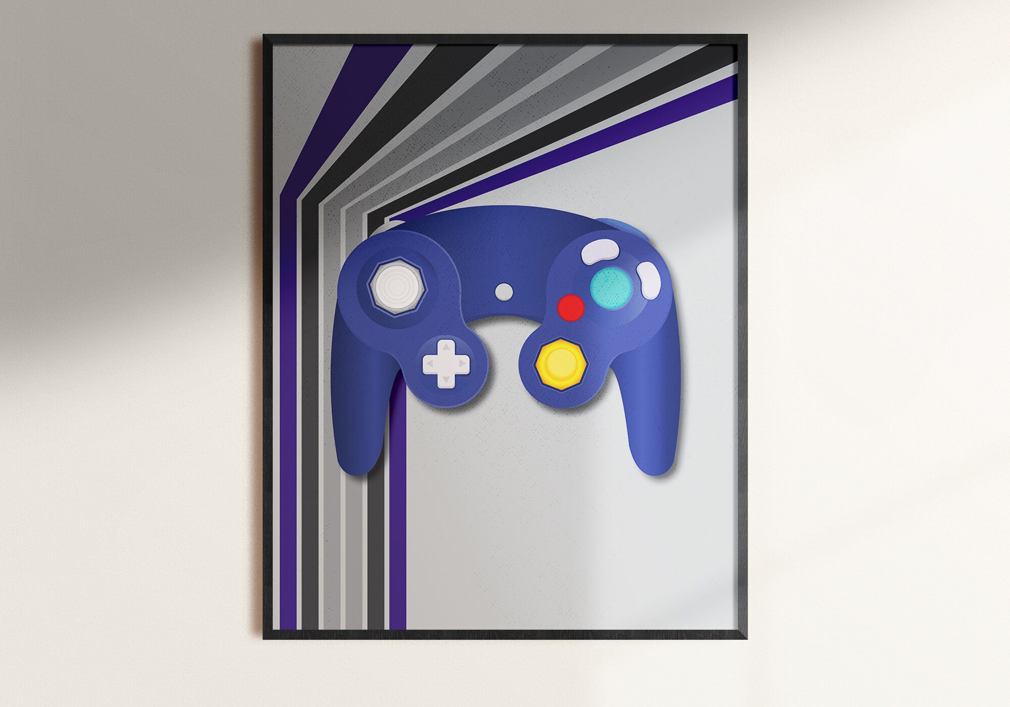 Retro Video Game Controller Wall Decor, Digital Prints, Game Room ...