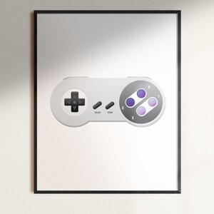 Retro Game Controller Prints: Geeky Gaming Room Wall Decor (set of 6 ...