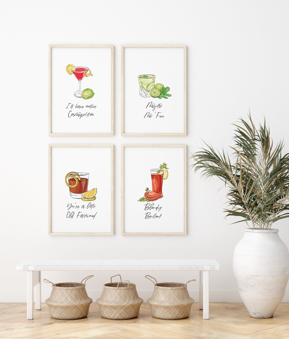 Margarita Cocktail Bar Decor Printable Wall Art Mojito - Etsy