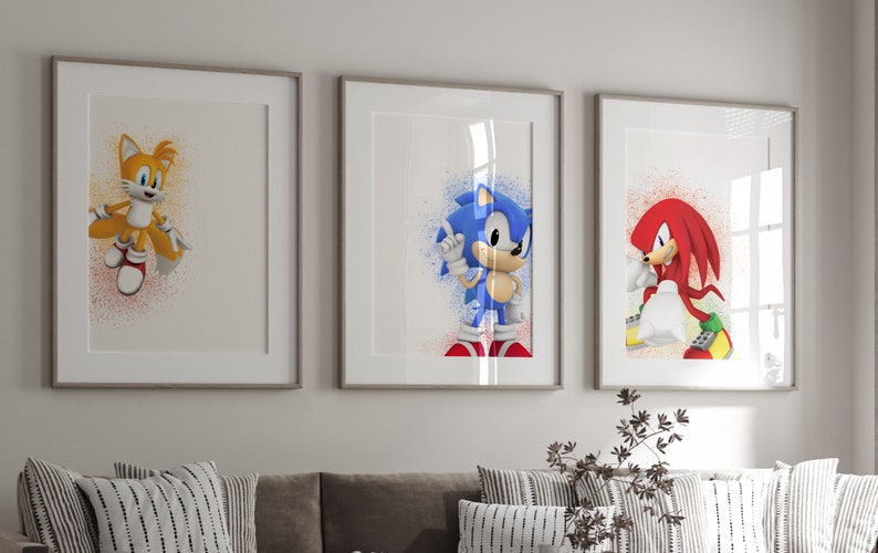 Sonic Digital Wall Art, Sonic Posters, Gaming Posters, Video Game Room ...