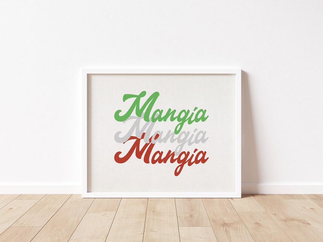 Mangia Italian Kitchen Print: Rustic Home Decor (digital Download) - Etsy