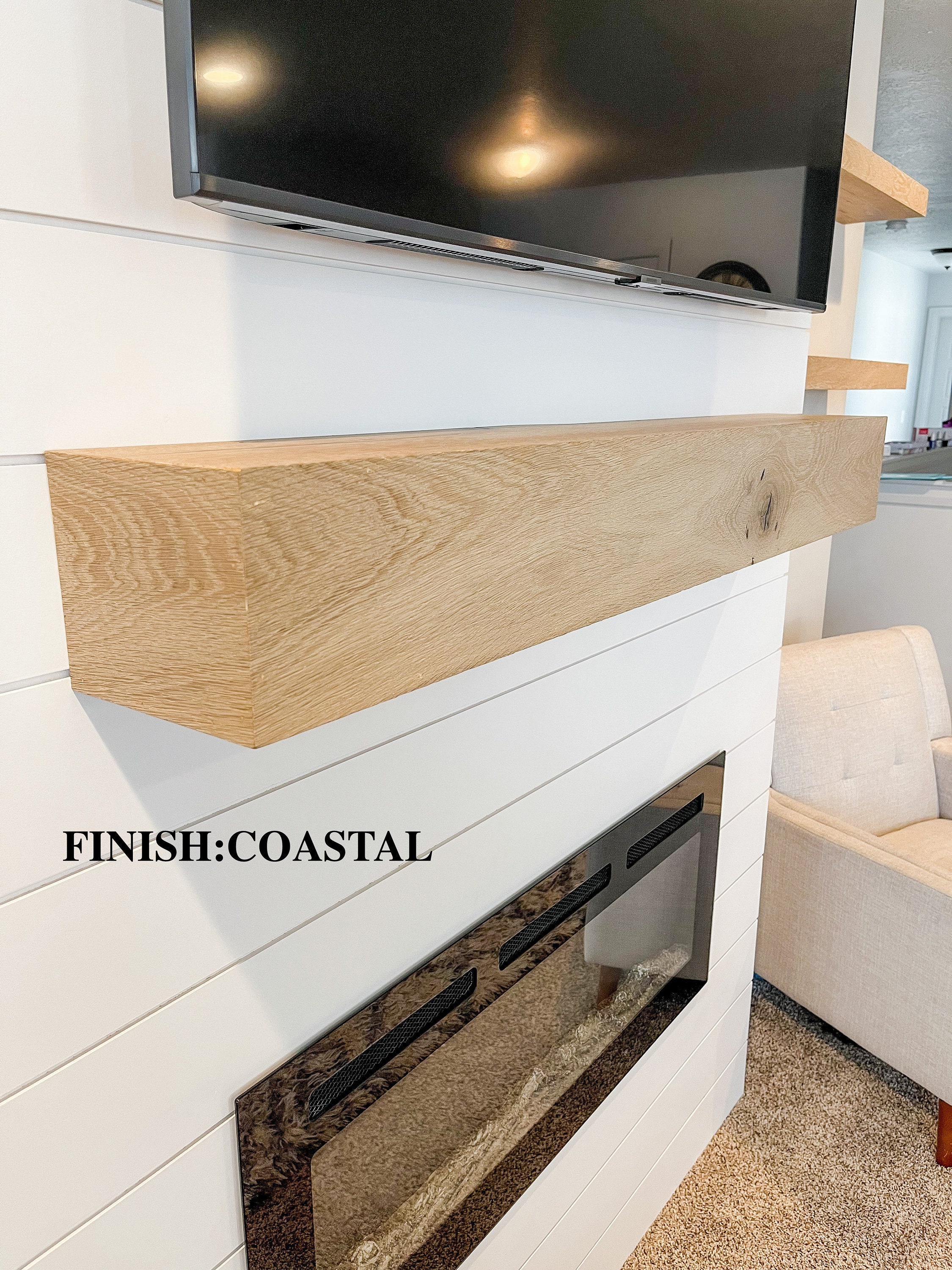 Custom Engineered White Oak Mantel - Etsy