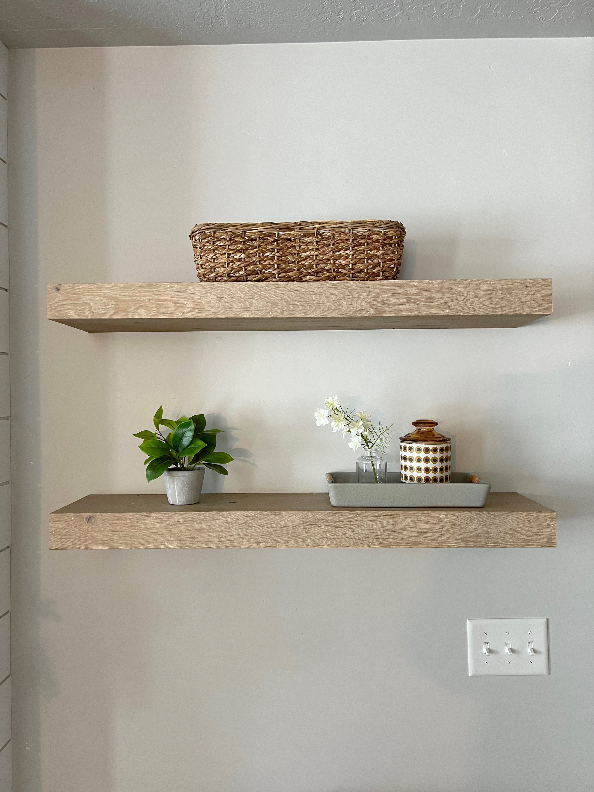 Engineered White Oak Floating Shelves - Etsy