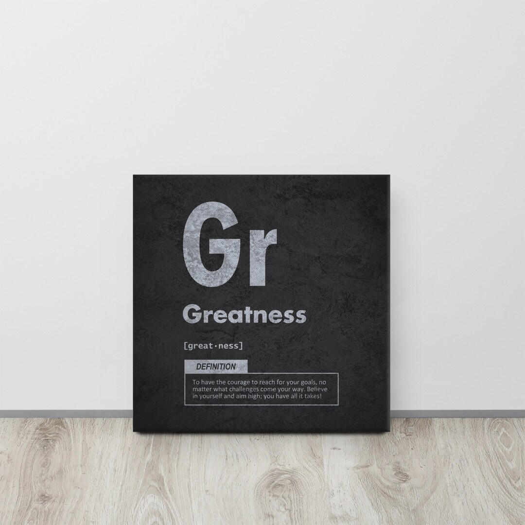 Greatness, Periodic Table, Element of Success, Wall Art Office, Gym ...