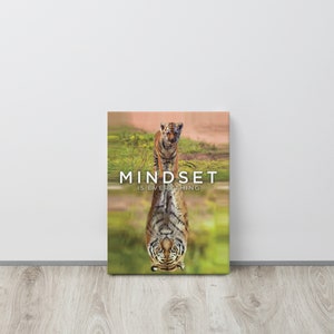 Mindset is Everything Tiger Wall Art Office and Gym Decor - Etsy