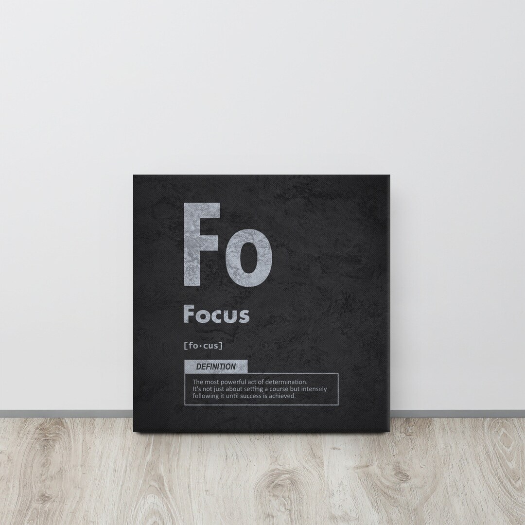 Focus, Periodic Table, Element of Success, Wall Art Office, Gym Decor ...