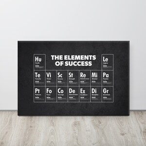 Elements of Success, Periodic Table, Wall Art Office and Gym Decor ...