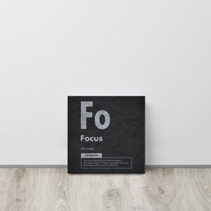 Focus, Periodic Table, Element of Success, Wall Art Office, Gym Decor ...