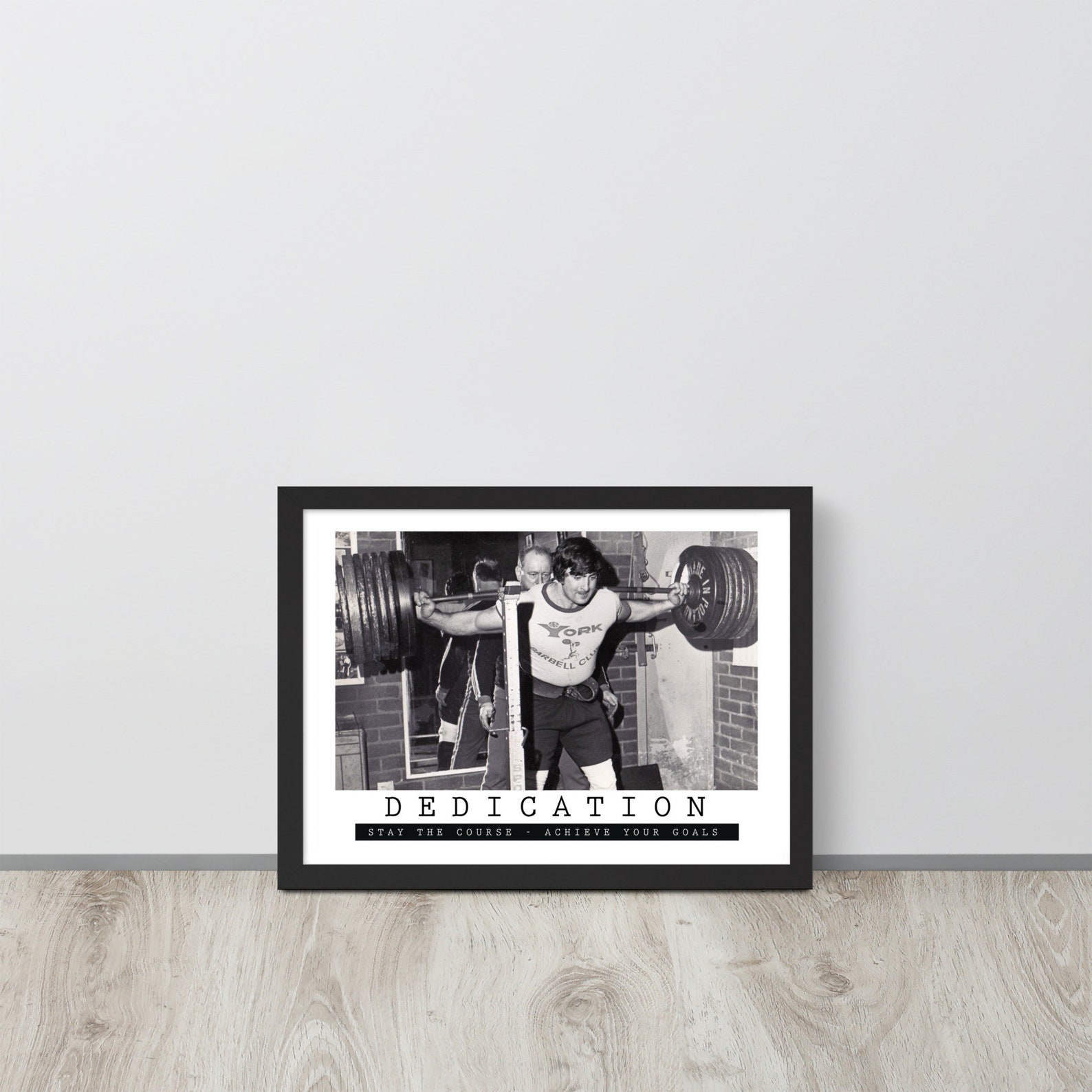 Motivational Poster Wall Art, Dedication, Framed Poster for Gym ...