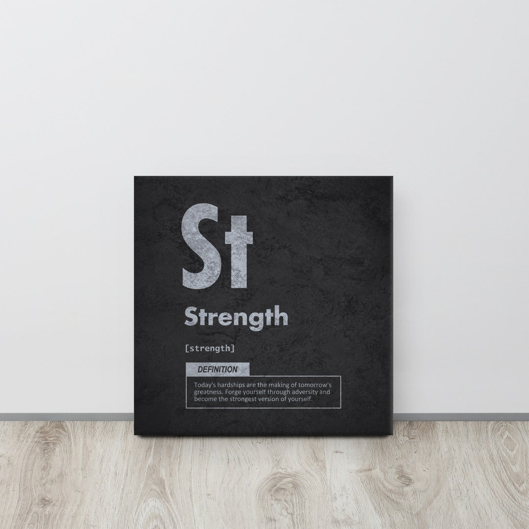 Strength, Periodic Table, Element of Success, Wall Art Office, Gym ...