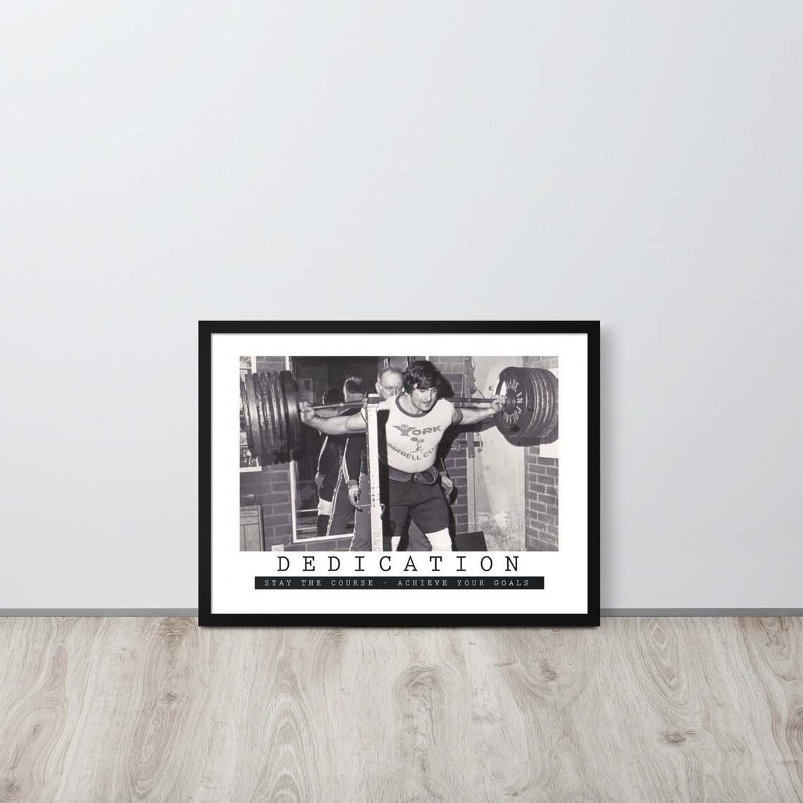 Motivational Poster Wall Art, Dedication, Framed Poster for Gym ...