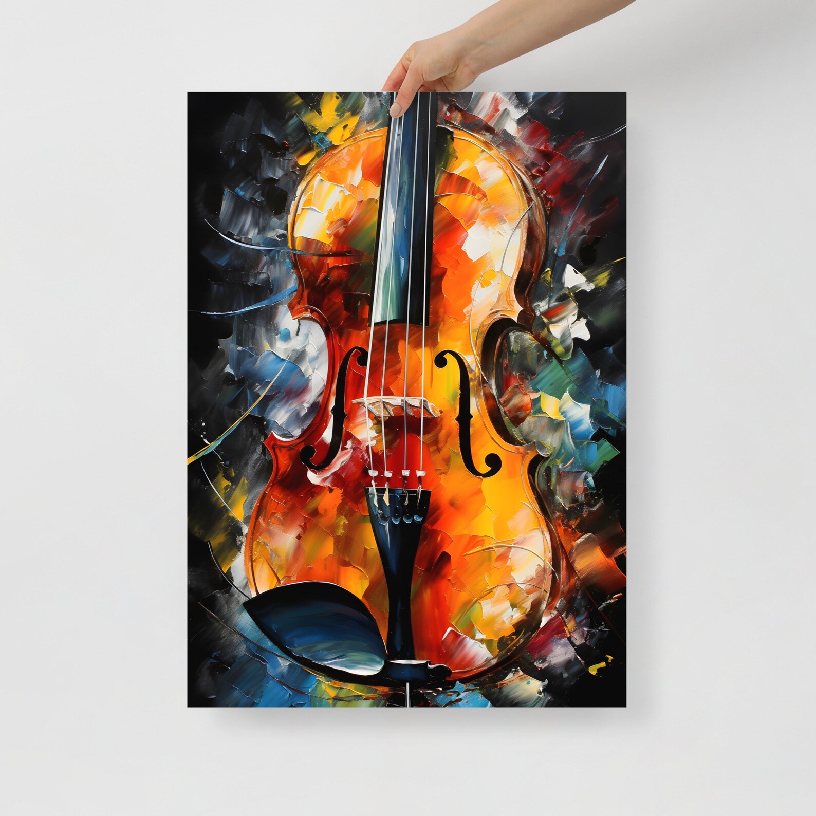 Violin Poster Abstract Violin Poster Violinist Wall Art - Etsy