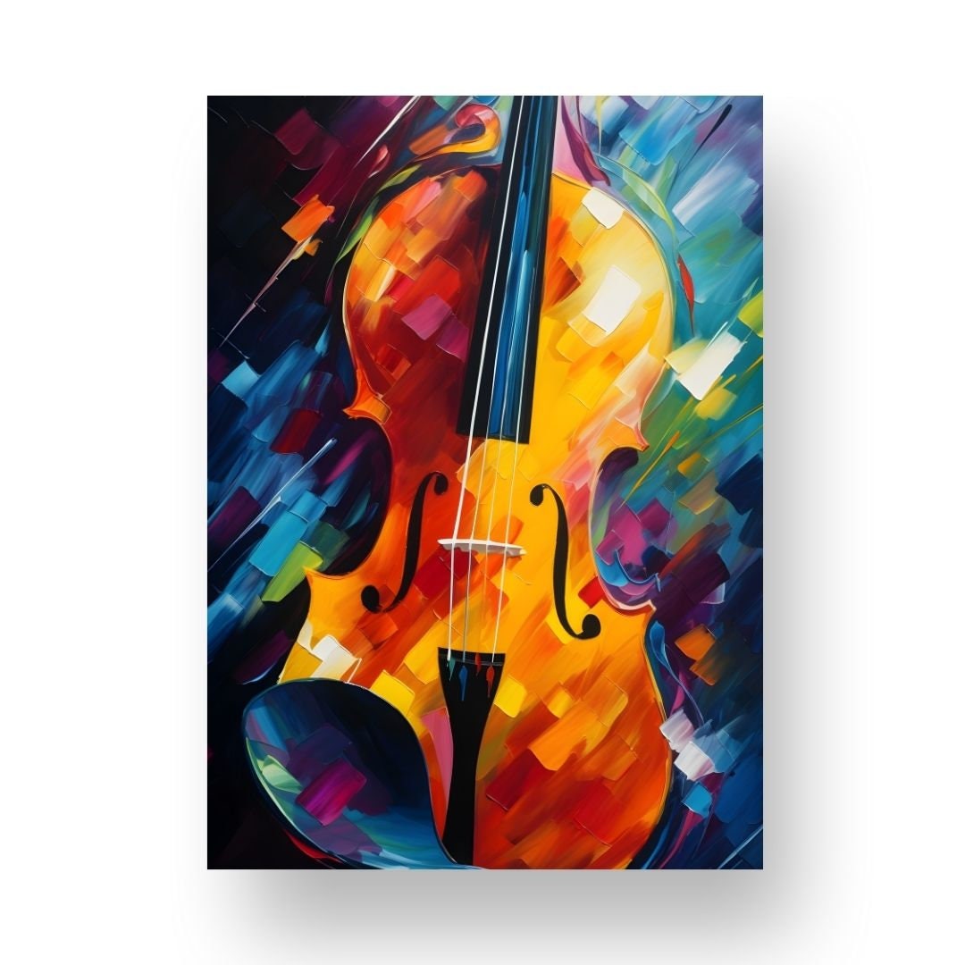 Violin Poster Abstract Violin Poster Violinist Wall Art Walldecor High ...