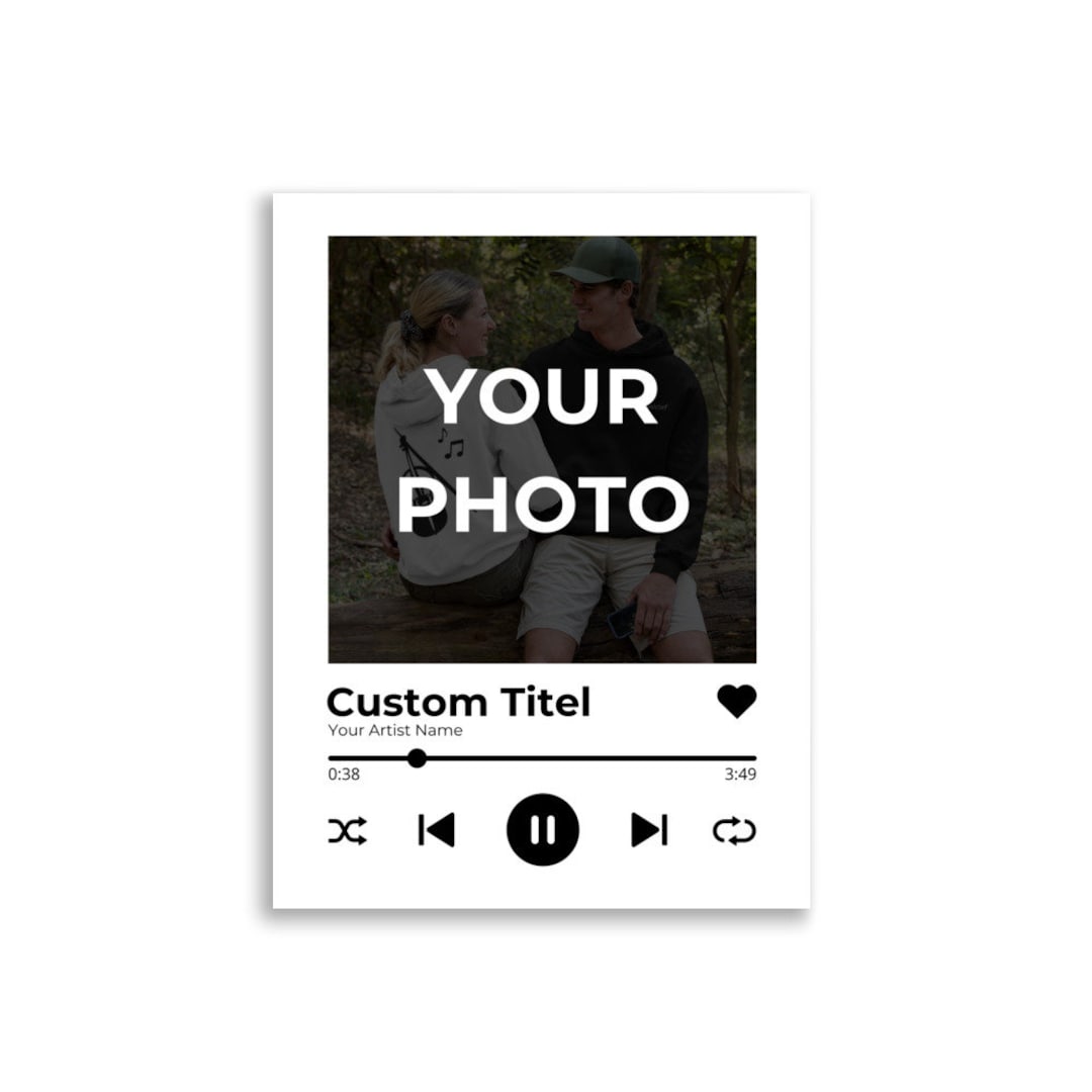 Custom Music Poster | Music Player Poster | Poster With Photo | Song ...
