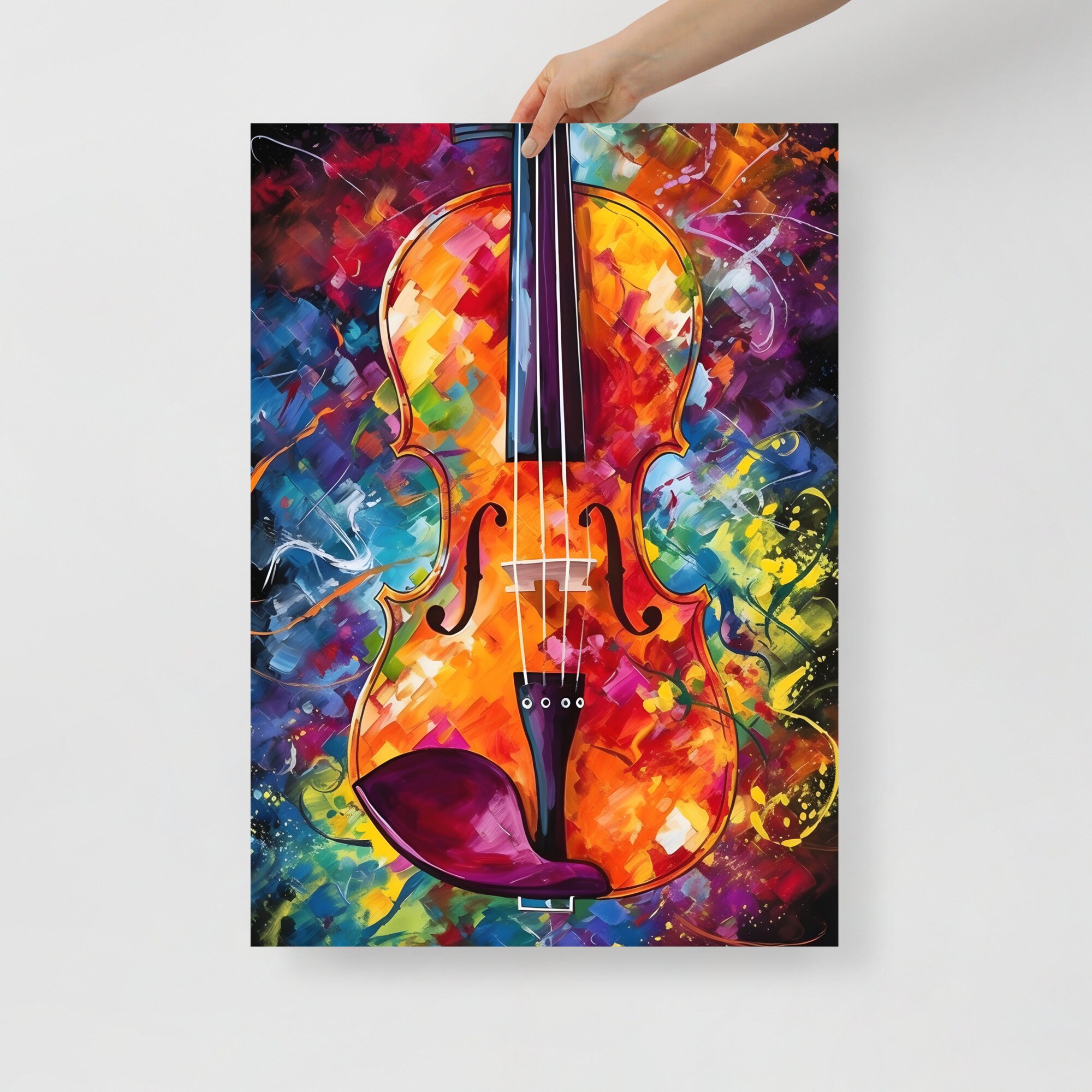Violin Poster Abstract Violin Poster Violinist Wall Art - Etsy