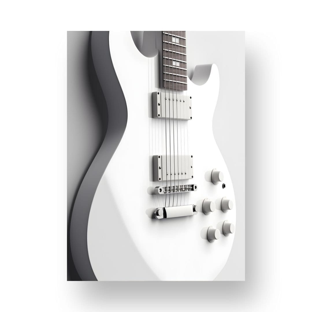 Guitar Poster Minimalistic Guitar Poster Wall Art Guitar Walldecor High ...