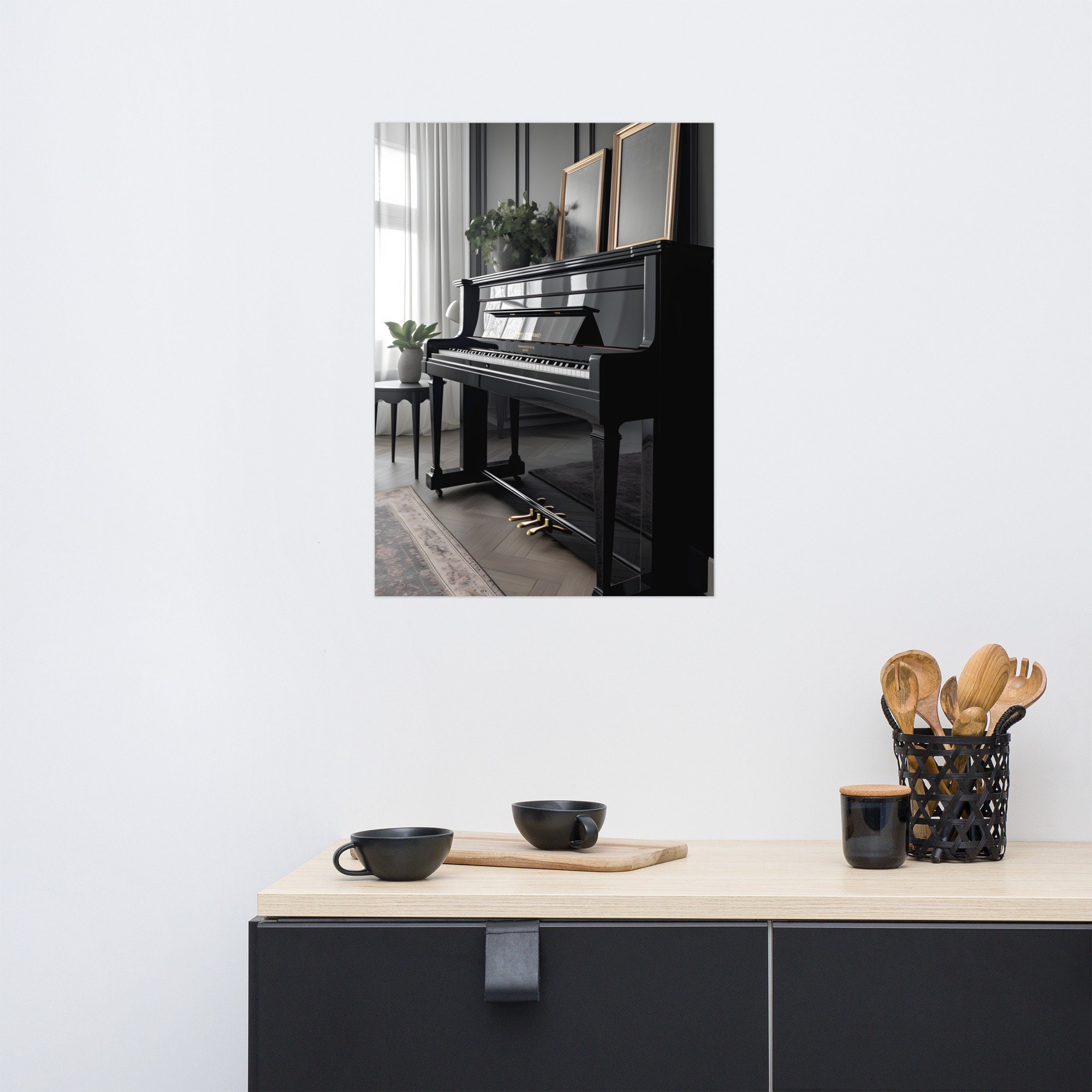 Piano Poster Minimalistic Piano Poster Art Walldecor High Quality ...
