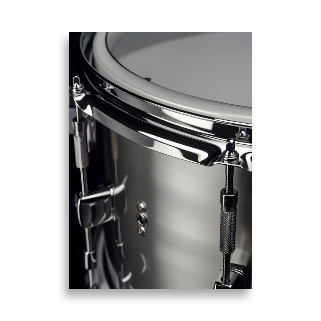 Drums Poster Minimalistic Drum Kit Poster Wall Art - Etsy