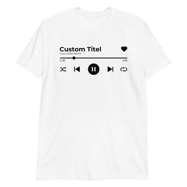 Custom Music T-shirt | Music Player T-shirt | Shirt With Song | Unisex ...