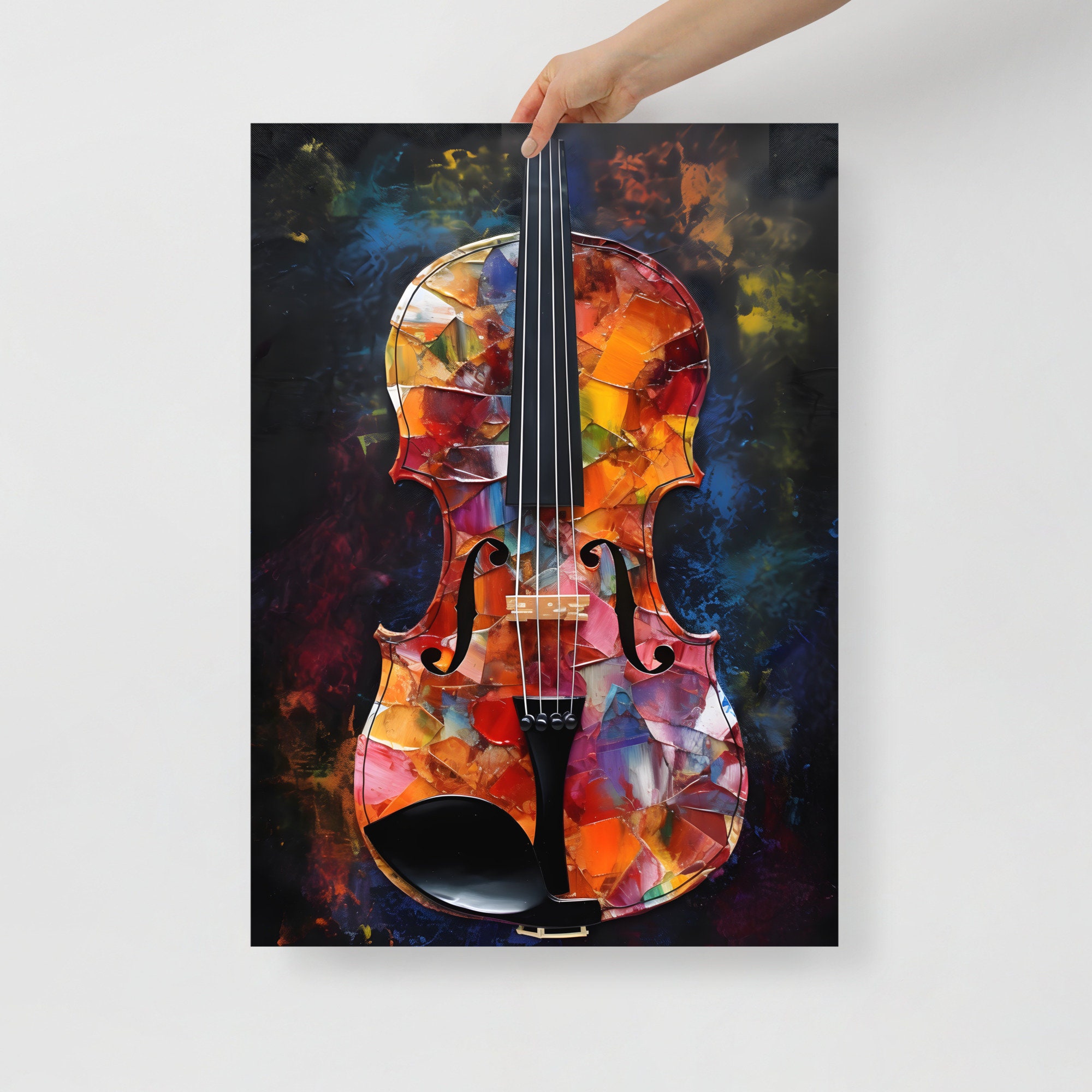 Violin Poster Abstract Violin Poster Violinist Wall Art - Etsy