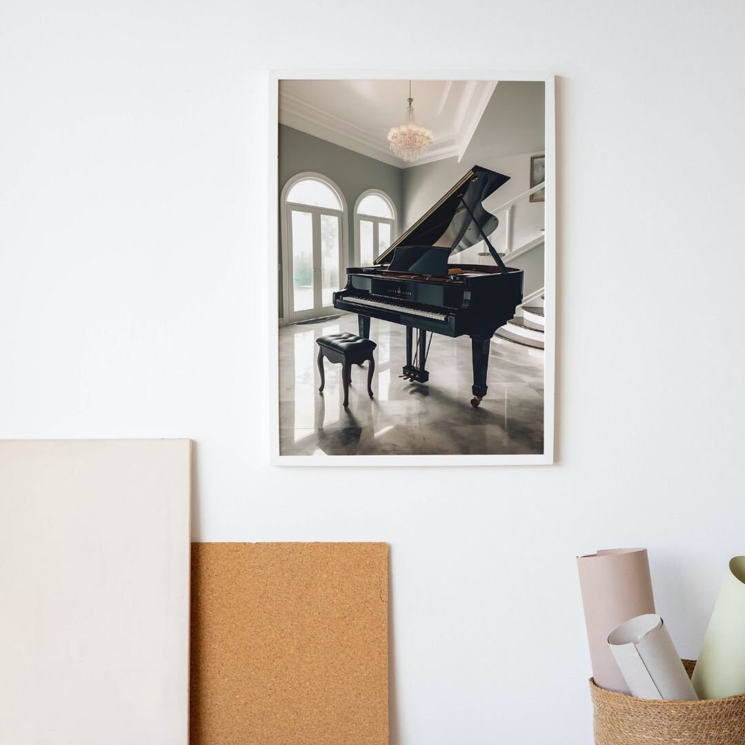 Piano Poster Minimalistic Piano Poster Art Walldecor High Quality ...