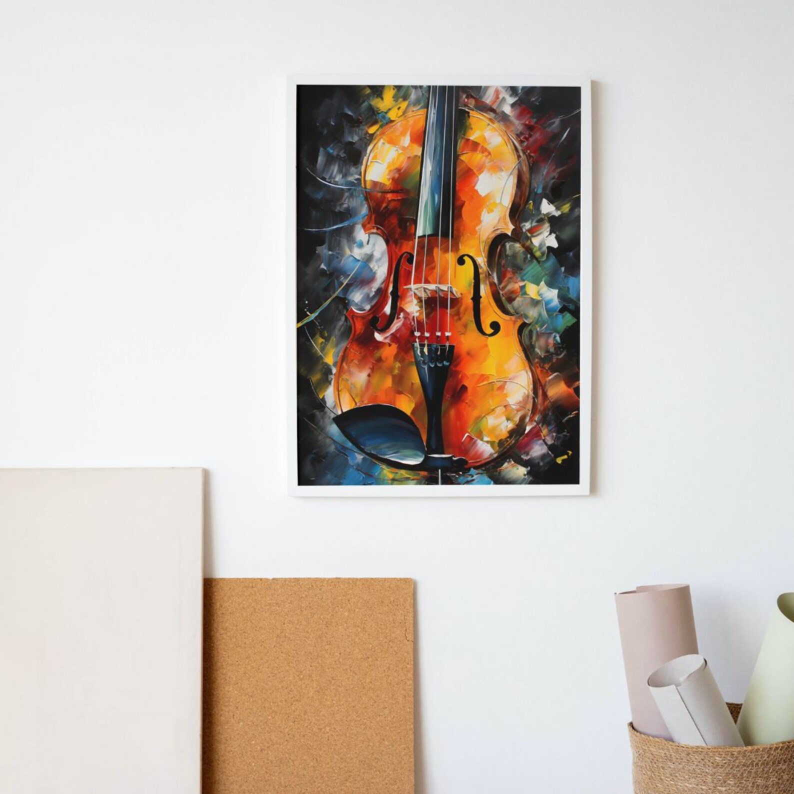 Violin Poster Abstract Violin Poster Violinist Wall Art Walldecor High ...