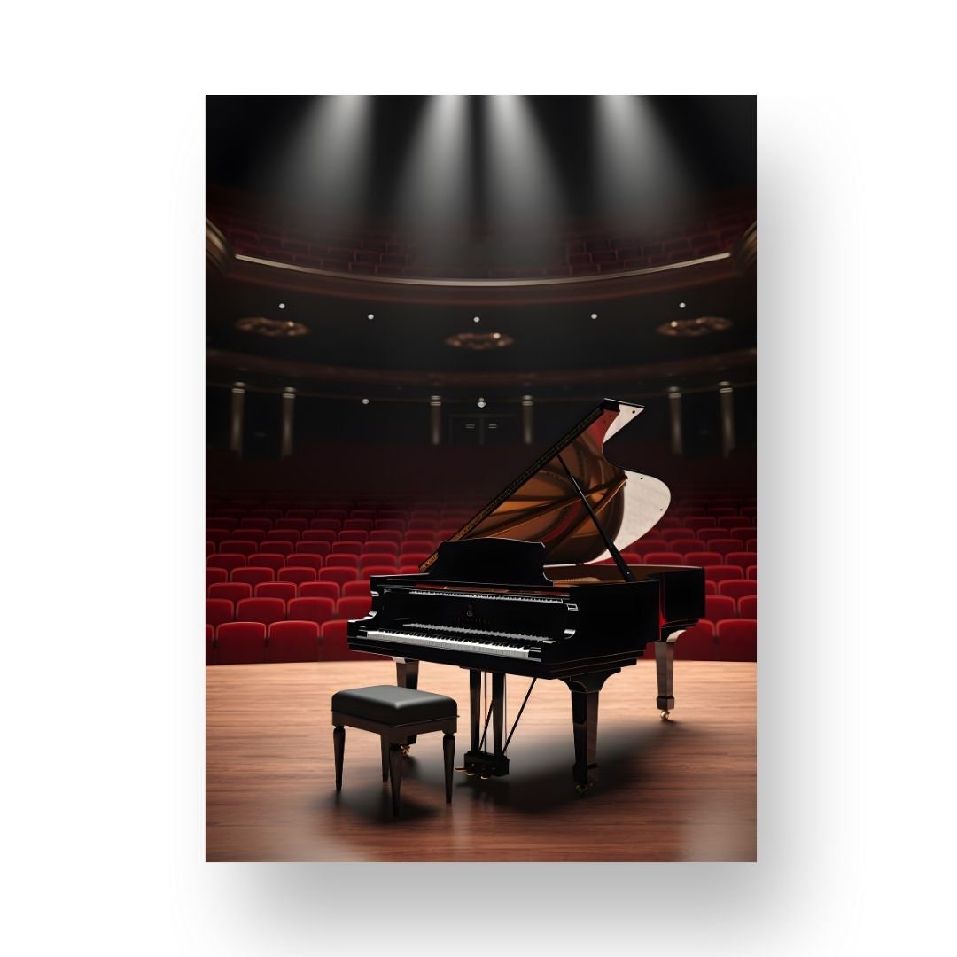 Piano Poster Minimalistic Piano Poster Art Walldecor High Quality ...