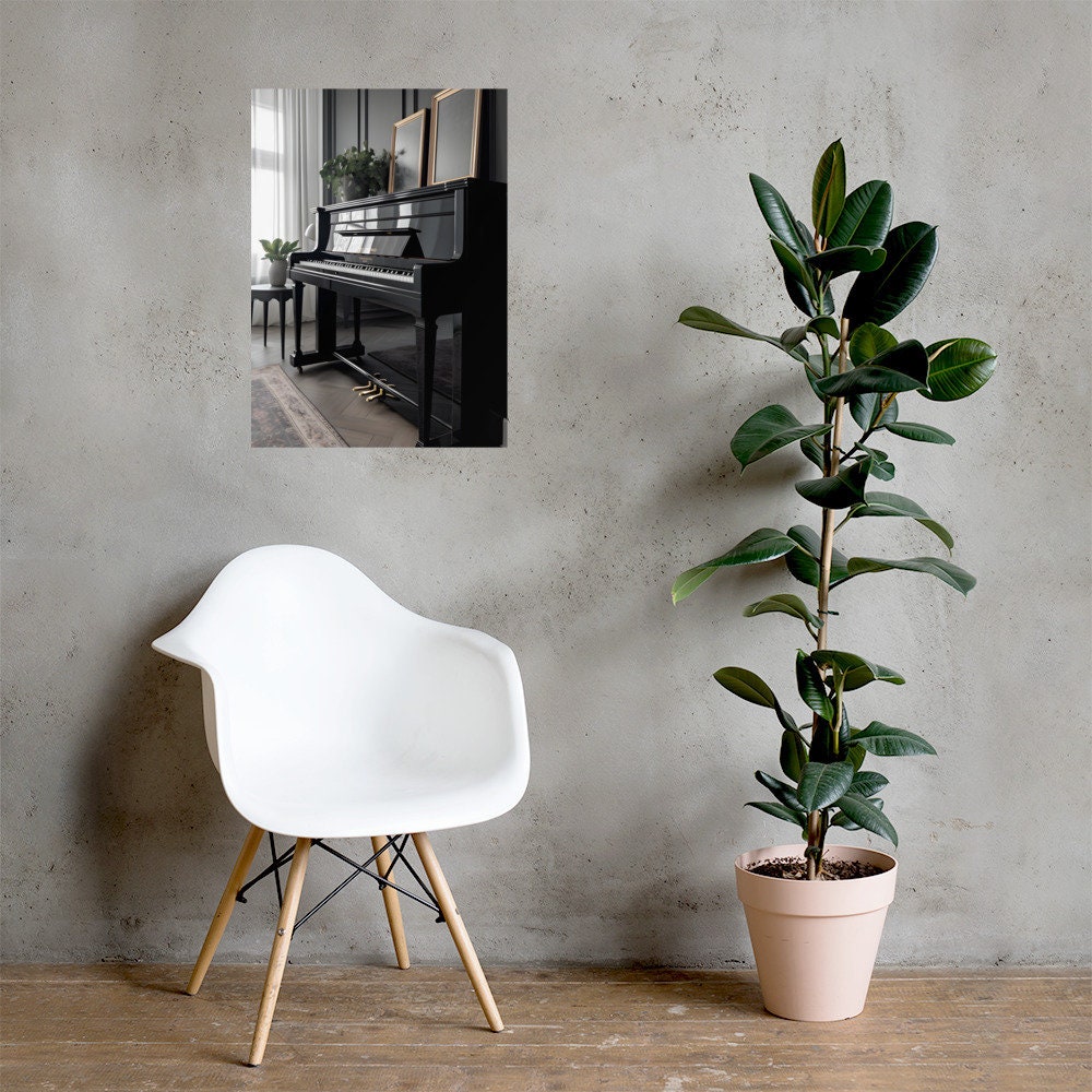 Piano Poster Minimalistic Piano Poster Art Walldecor High Quality ...