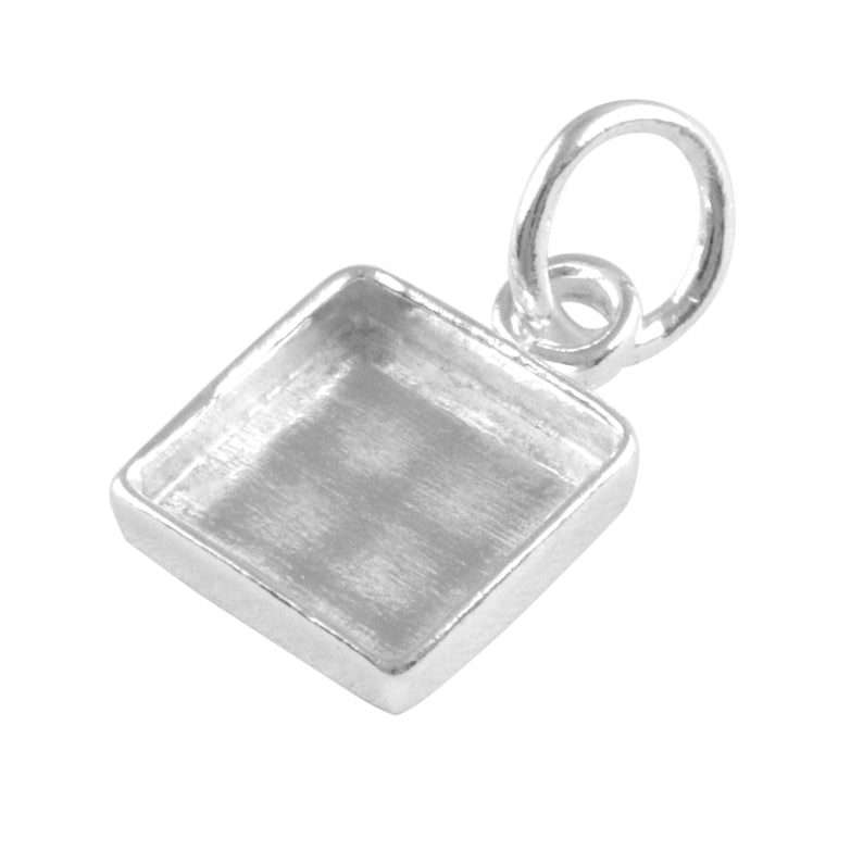 925 Sterling Silver Square Pendant, 3x3mm-30x30mm, Handcrafted Pendant ...