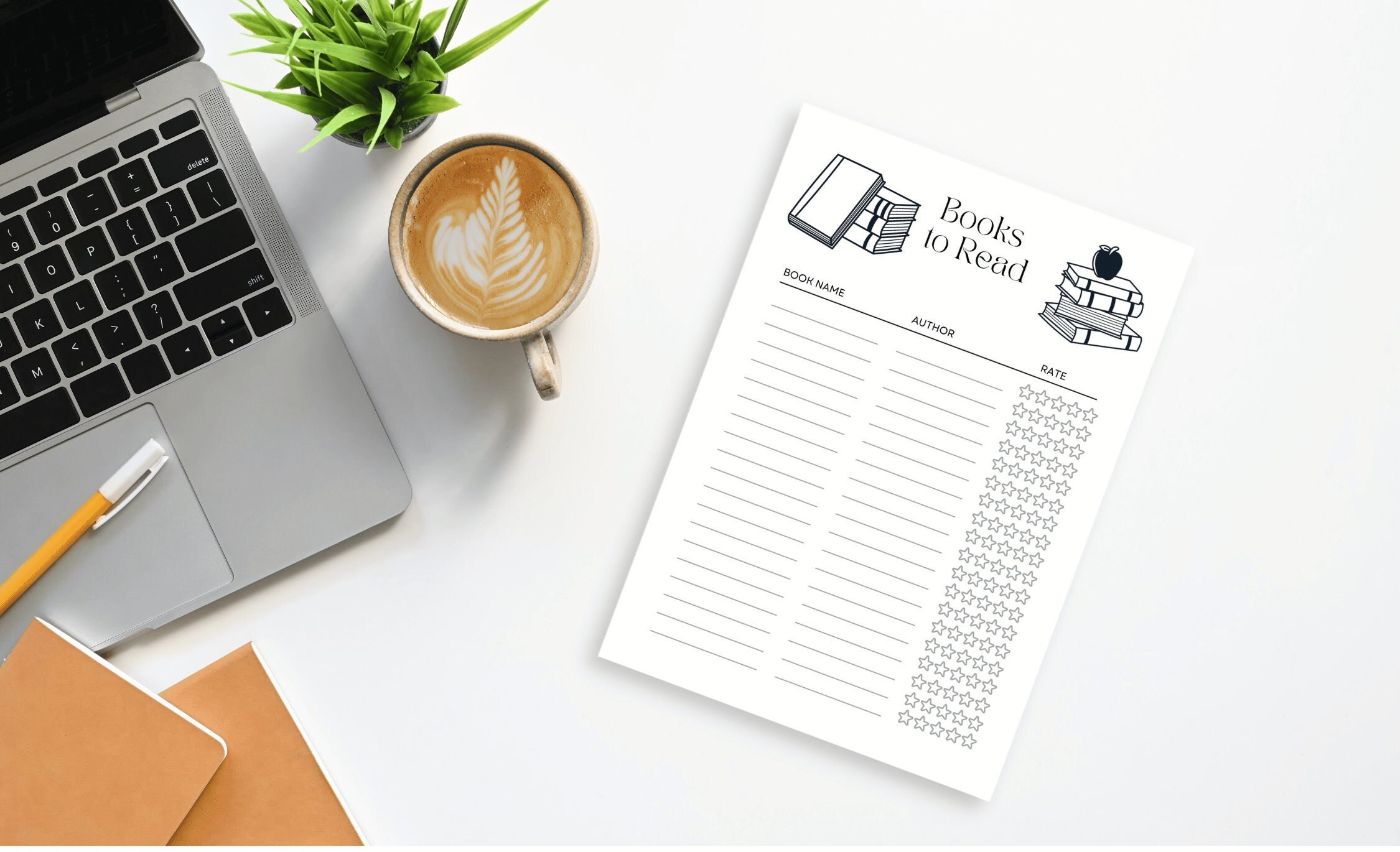 Illustrated Books to Read List Page, Printable PDF, A4/A5/ Us Letter ...