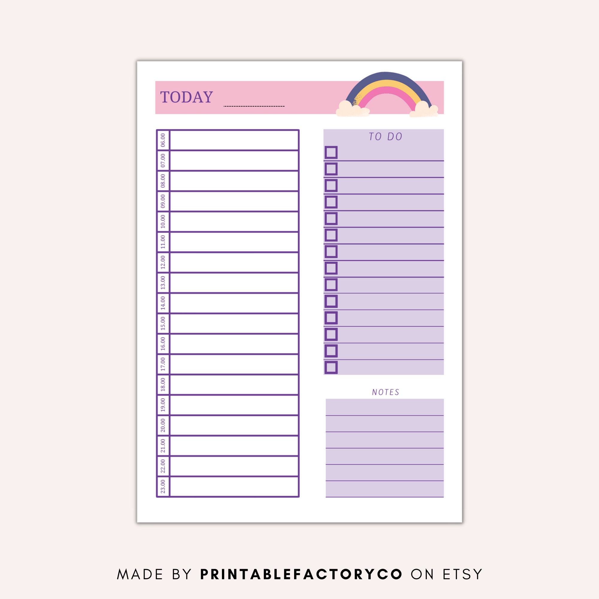 Unicorn Planner 2023 Calendar Page Daily/ Weekly/monthly - Etsy