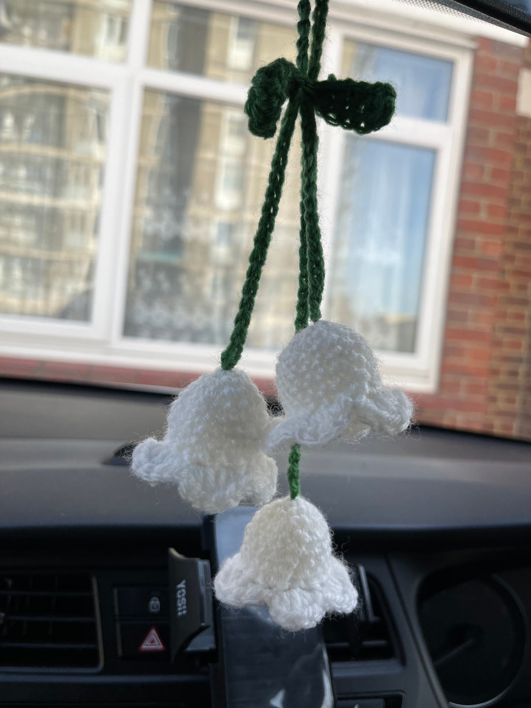 Crochet Lily of the Valley Car Hanging PDF Pattern - Etsy