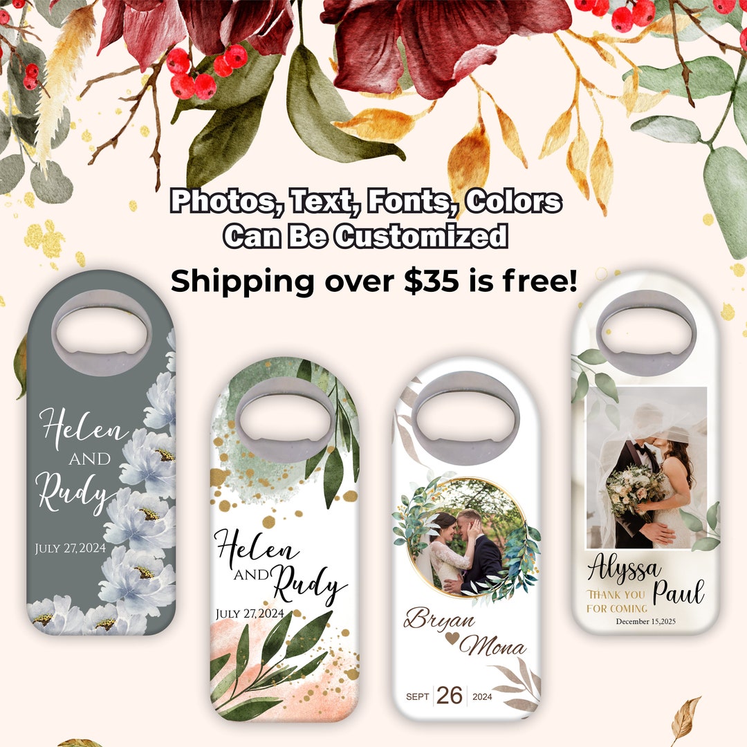 Personalized Bottle Opener Magnet Favors: Custom Event Keepsakes - Etsy